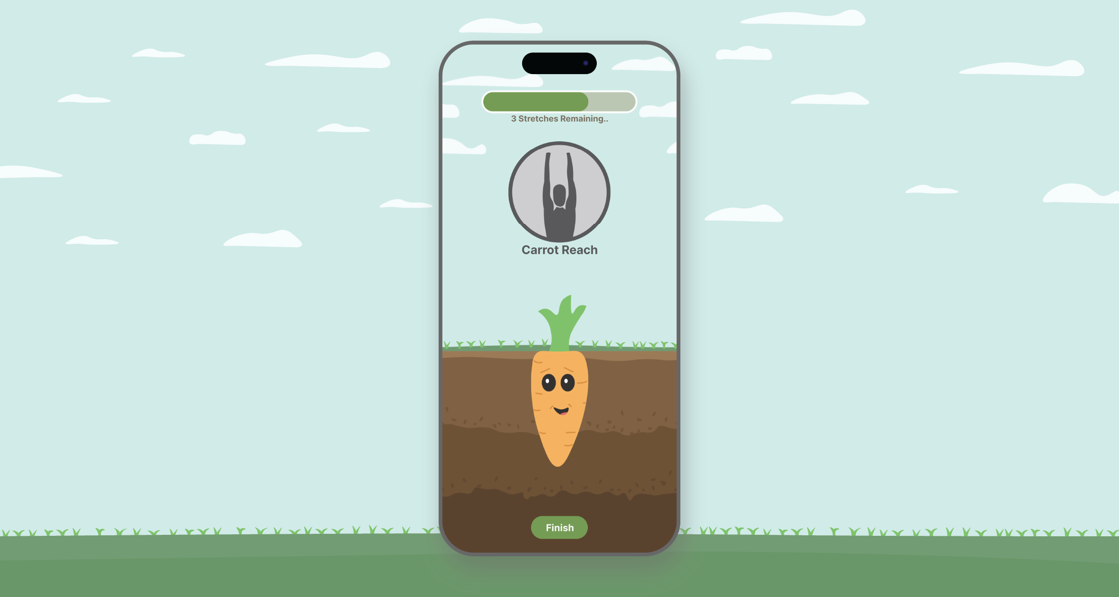 Carrot Stretch: Interactive Health App - Interaction